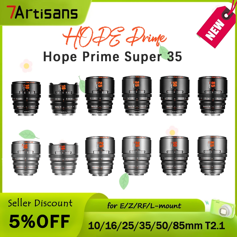 7artisans Super Hope Prime T2.1 Cinematic Video เลนส์ 10 มม.16 มม.25 ...