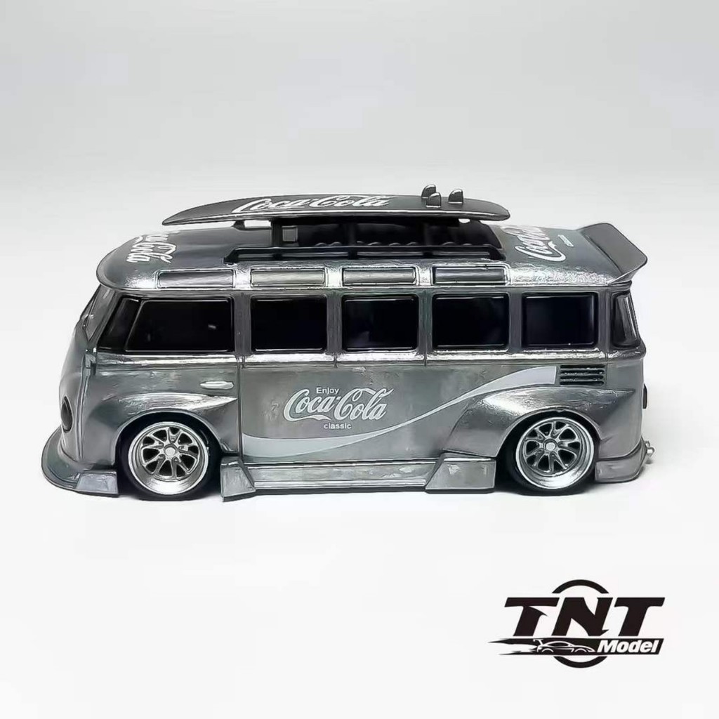 Tnt1/64 รุ่นVolkswagen T1 bus RWBโมเดลรถอัลลอยเคลือบเงาCoca-Cola claw ...