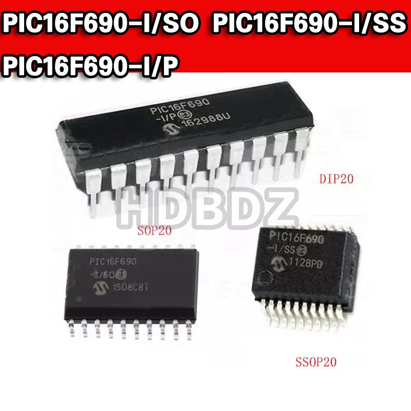 2pcs PIC16F690-I/SO PIC16F690-I/SS PIC16F690-I/P ไมโครโปรเซอร์ชิป IC PIC16F690 MCU | Shopee Thailand