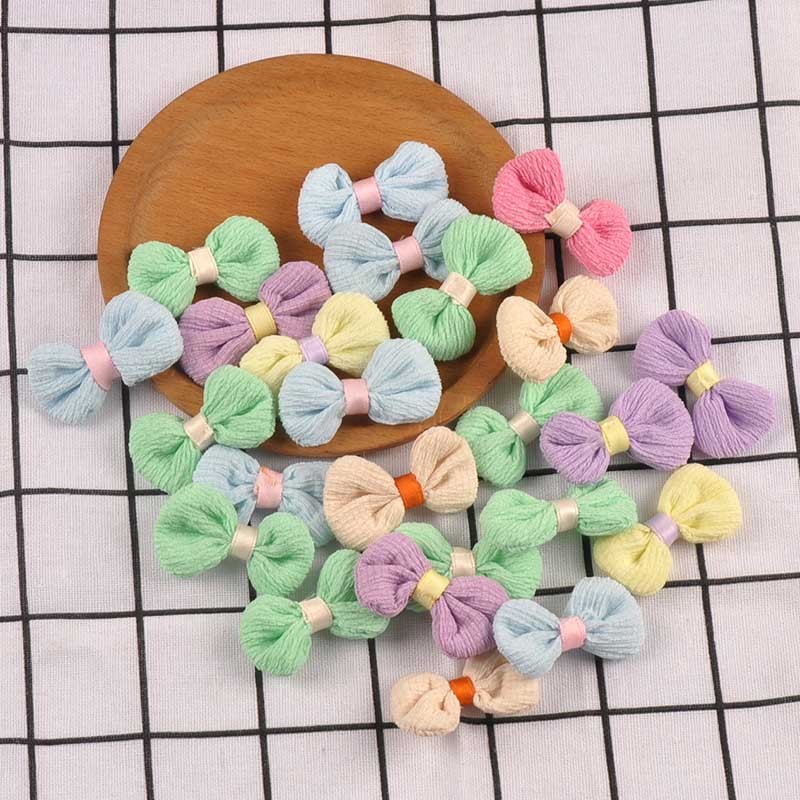 10 ชิ้น 49x27 มม.Multicolor Bow แพทช์ Appliques สําหรับเสื้อผ้าเด็ก ...