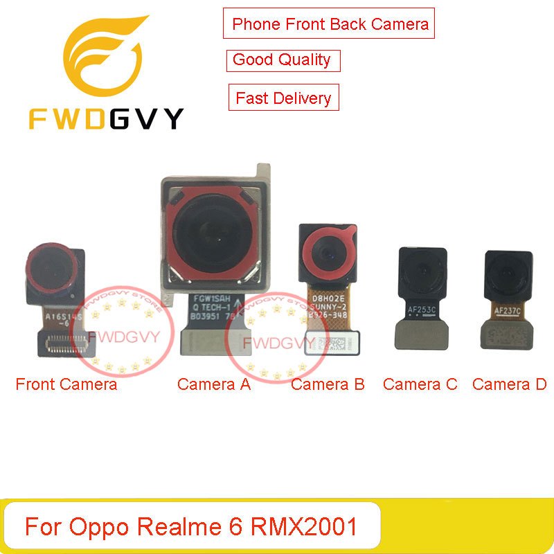 Fwdgvy สําหรับ Oppo Realme 6 RMX2001 กล้องด้านหน้าด้านหลังหลัก Frontal ...