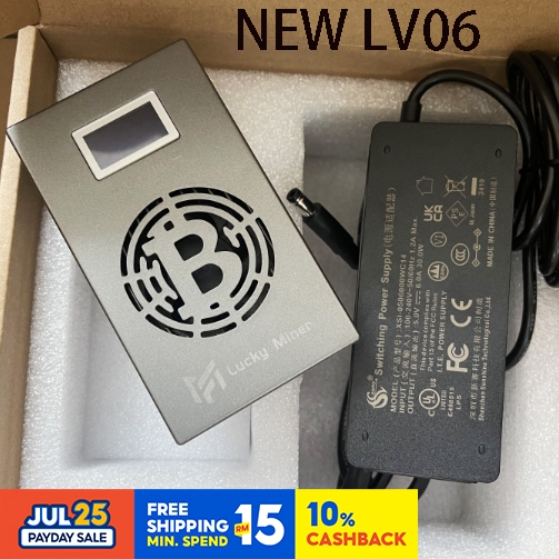 ⭐⭐⭐ใหม่ Lucky Miner V6 LV06 Bitcoin Miner 504G HASH Power 13W BTC Solo Lotto Miner Better Than ...