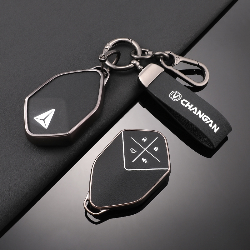 （TPU+เครื่องหนัง）เคสกุญแจรีโมทรถยนต์ สําหรับ Changan deepal key case ...