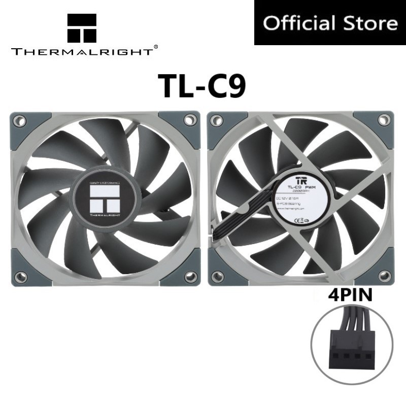 Thermalright TL-C9 92 มม.พัดลมแชสซี 2000 ความเร ็ ว CPU Cooler พัดลม 4pin PWM S-FDB V2 พัดลมแบริ ...