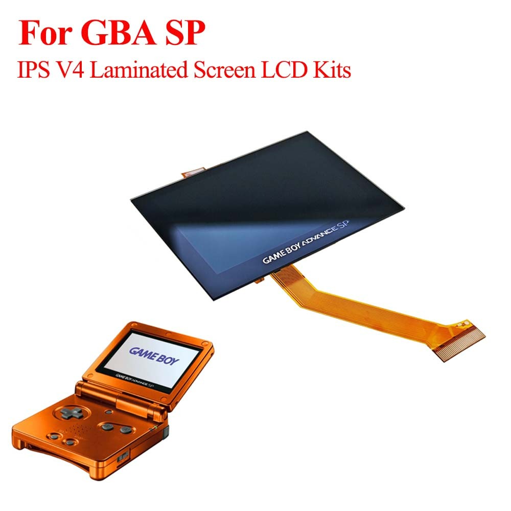 ใหม่ GBA SP IPS V4 ลามิเนตหน้าจอ LCD สำหรับ Gameboy Advance SP IPS V4 ...