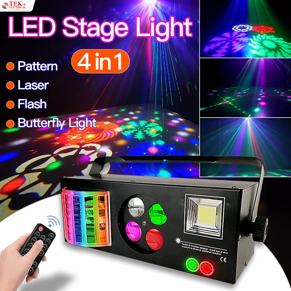 4in1 RGB LED Gobo Magic Ball Strobe 16 สีแดงสีเขียวเลเซอร์รูปแบบ ...