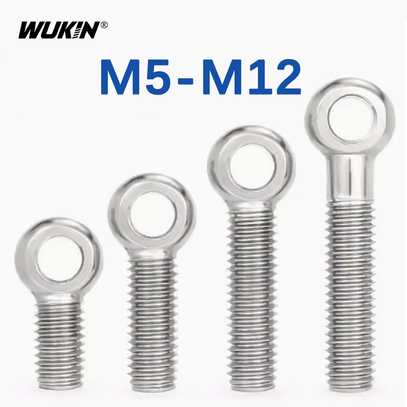 Eye Bolt 304 สแตนเลสสตีลรอบแหวนหัว Link Bolt Fisheye Eye Slip Hole สกรู ...