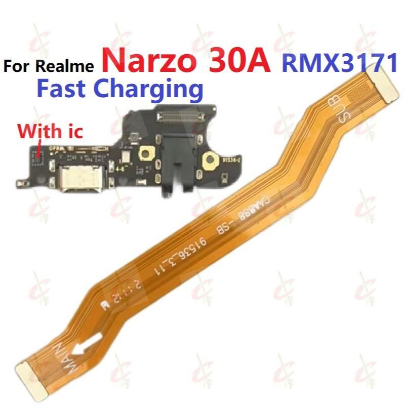 แพรตูดชาร์จ ตูดชาร์จ (Charging board) สําหรับ Realme Narzo 30A แพรต่อจอ ...