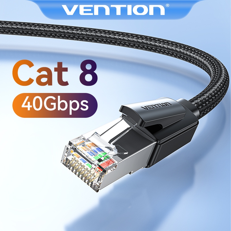 Vention Cat8 Ethernet Cable Fast Speed 40Gbps SFTP Cotton Braided RJ45 ...