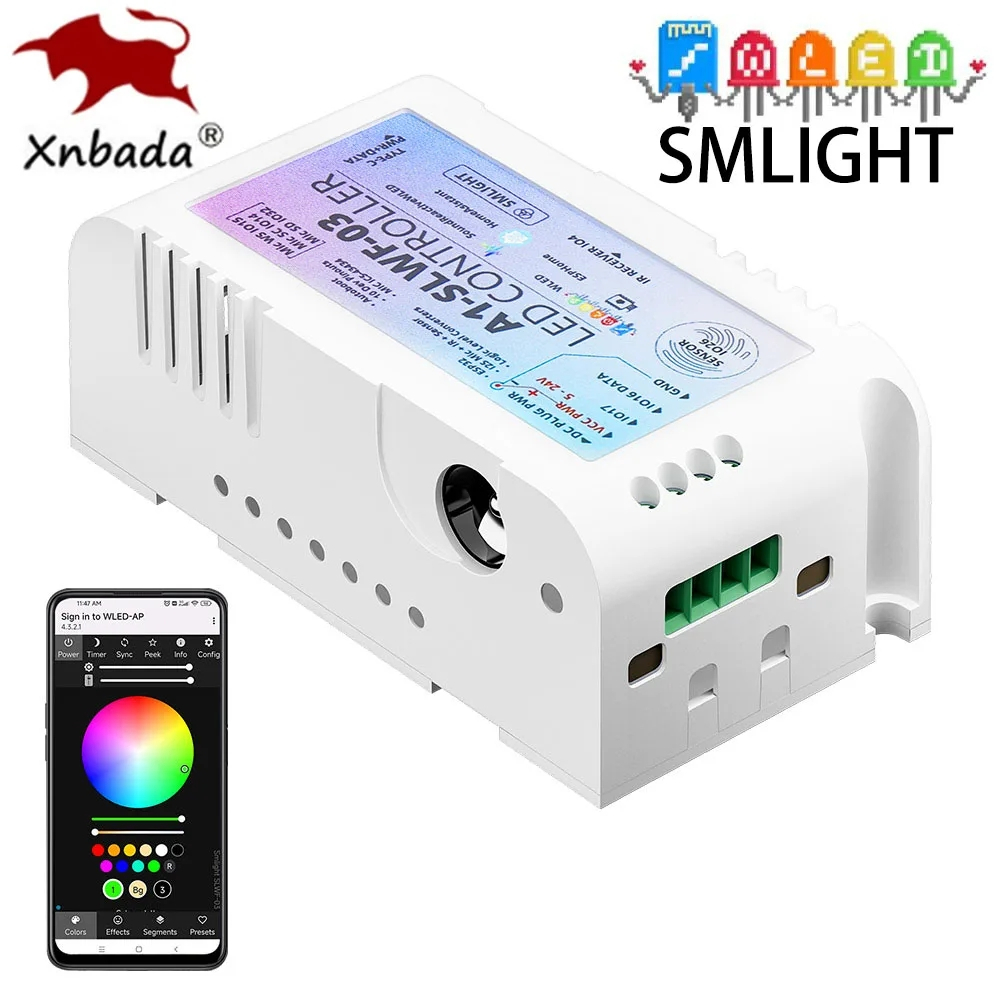Smlight WLED ESP32 Mic RGBIC พิกเซล LED Controller Home Assistant ...