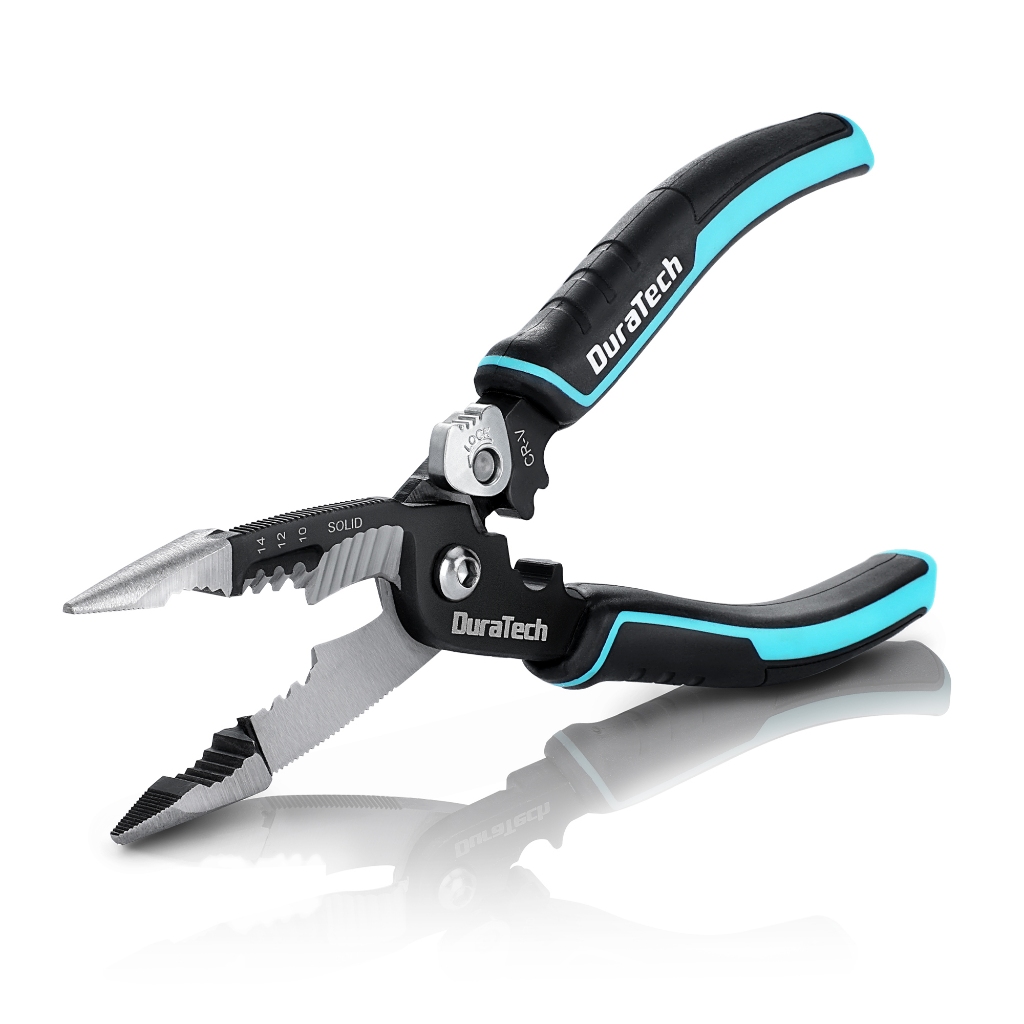Duratech 5-in-1 Wire Stripper 8" Crimping Tool, Premium CR-V ...