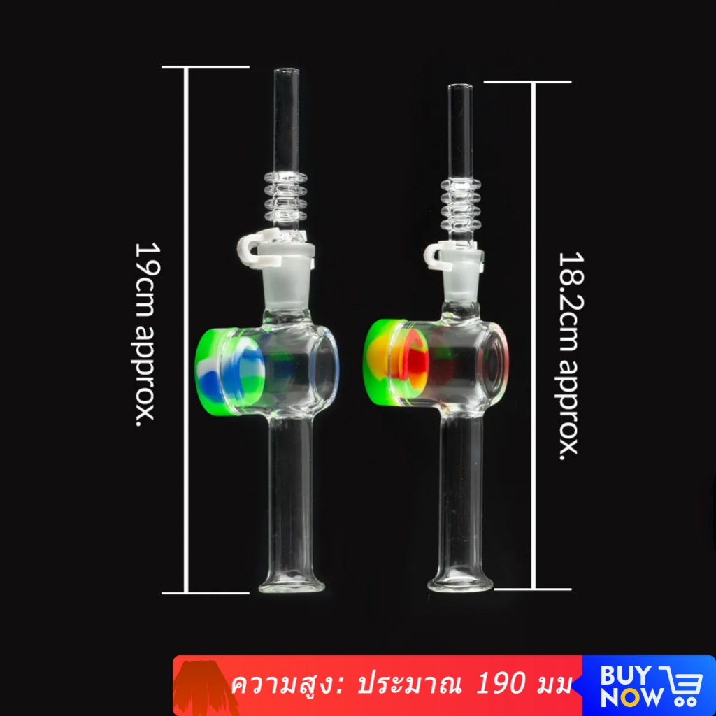 10 มม.Nector Collector Kit Dab เคล็ดลับฟาง + ซิลิโคนคอนเทนเนอร์ Jar ...