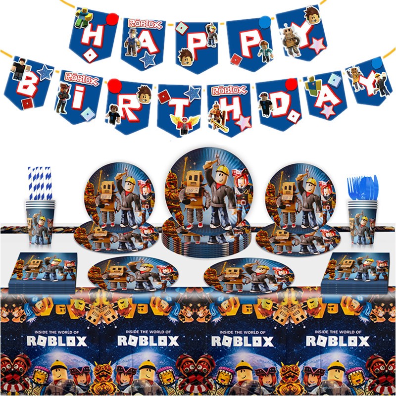 Roblox Theme Party ตกแต่งเด็กวันเกิด Party Decor | Shopee Thailand
