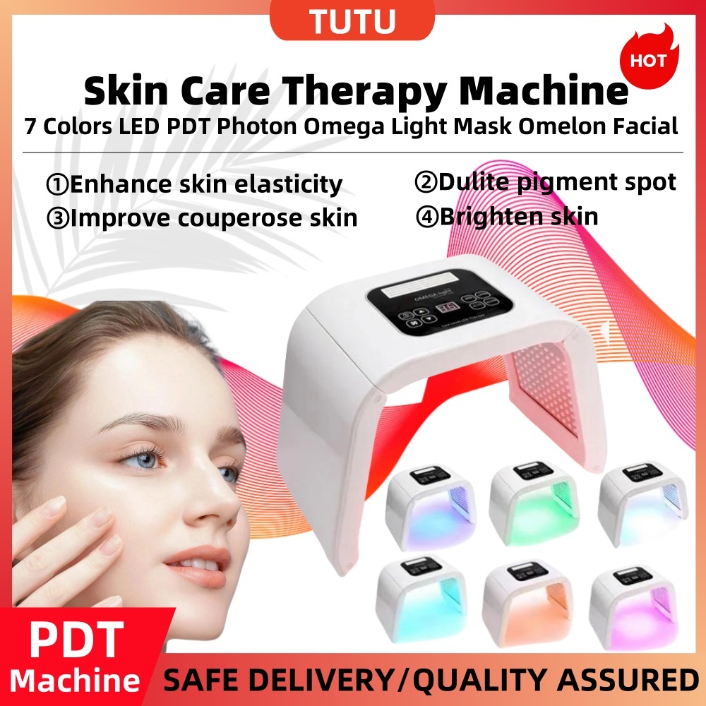 7 สี LED PDT Photon Omega Light Mask Omelon Facial Skin Care Therapy ...