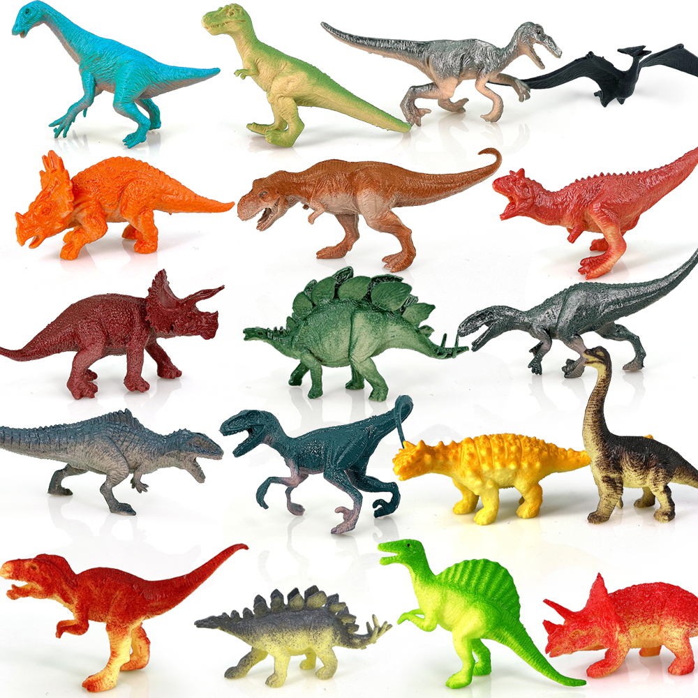 6 ชิ้นของเล่นไดโนเสาร์พลาสติก Bull Dragon Pterodactyl Sickle Dragon ...