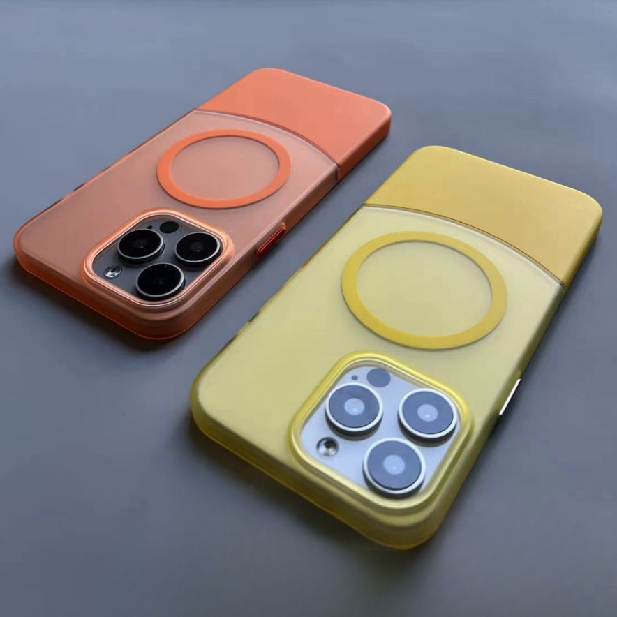 【Detachable/Matte Pc hard case/Orange】เคส compatible for iPhone 12 13 ...