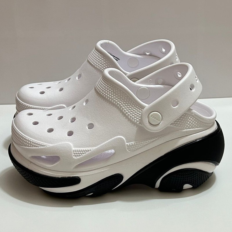 Crocs Karlochi Shell Puff Cave Shoes รองเท้าชายหาด Baotou รองเท้า ...