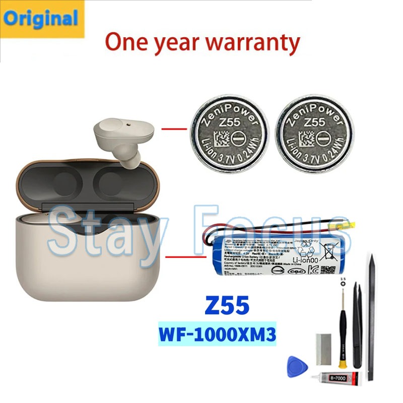 100% ใหม่ Original ZeniPower Z55 แบตเตอรี่สําหรับ Sony WF-1000XM3 XM3 ...