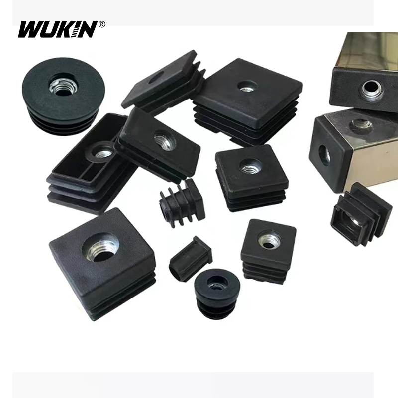 4 ชิ้นรอบ/สแควร์พลาสติกท่อปลั๊ก Blanking End Caps ท่อท่อ M10 M8 Hole ...