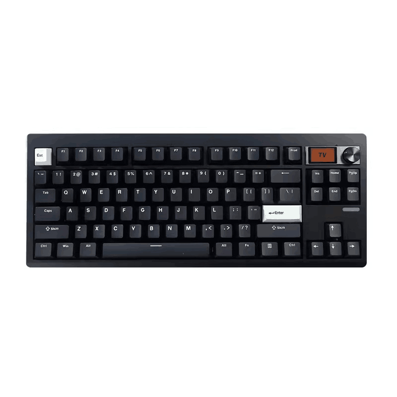 Gmk87 ชุดคีย์บอร์ดไร้สาย 75% RGB รองรับไดรเวอร์ QMK/VIA พร้อมลูกบิด ...