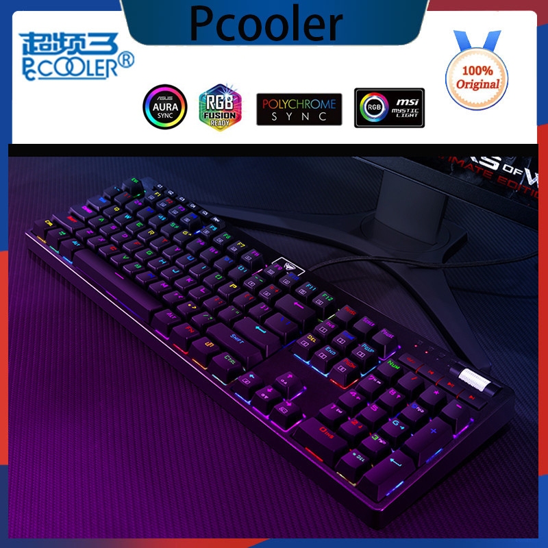 Pccooler GI801 Black Mamba Mechanical Keyboard Blue Axis Gaming แกนสี ...