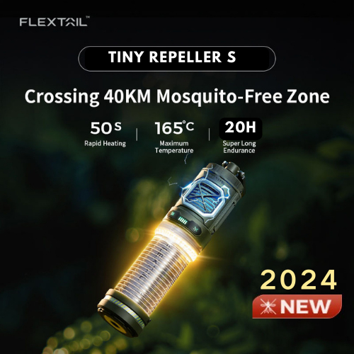 Flextail TINY REPELLER S ยากันยุงและโคมไฟน้ําหนักเบา Gadget กลางแจ้งแบบชาร์จไฟได้ 4800mAh ...