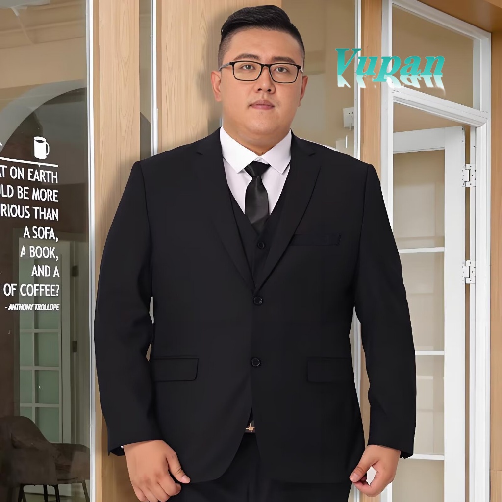 Vupan สูตรผู้ชาย สูทชายสูทสีดํา ไซส์ใหญ่ M-5XL | Shopee Thailand