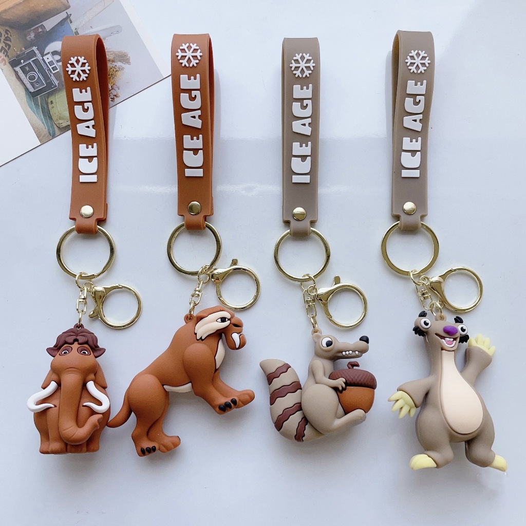 การ์ตูน Ice Age พวงกุญแจสัตว์กระรอก Sid Sloth ภาพเคลื่อนไหวภาพยนตร์ ...