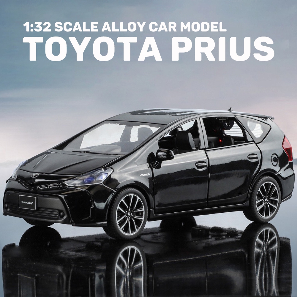 1:32 Scale Toyota Prius โมเดลรถโลหะผสม die cast รถเสียงรถผู้ที่ชื่นชอบ ...