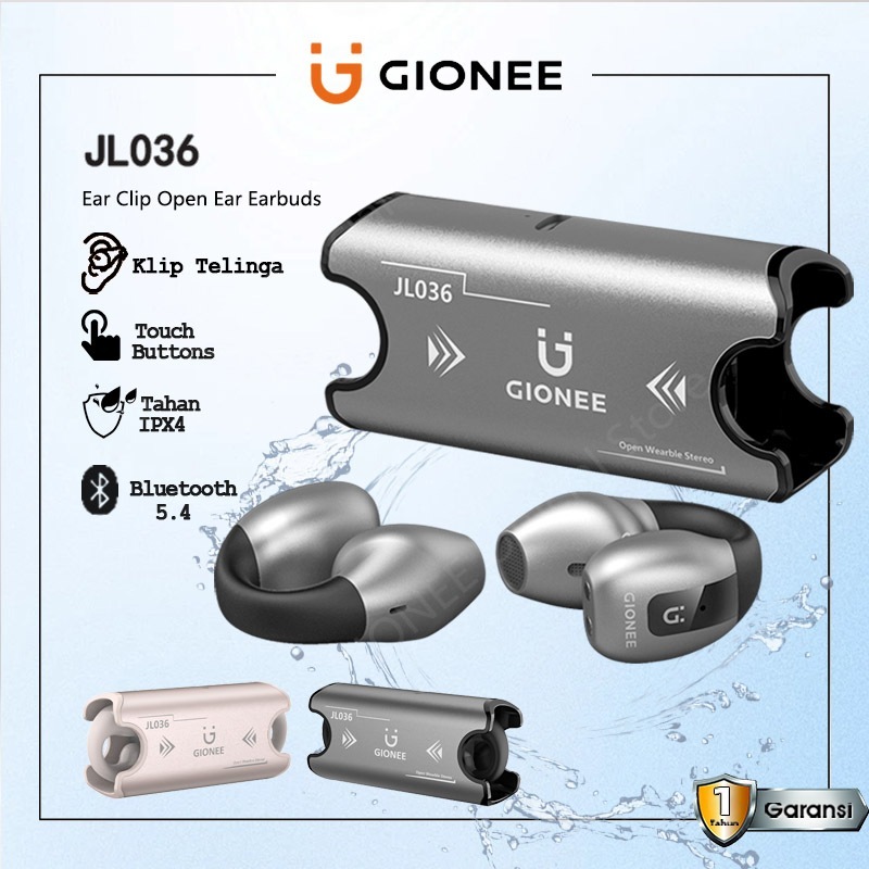 Gionee JL036 100% ori ชุดหูฟังบลูทูธแบบหนีบหู TWS 5.4 สเตอริโอไฮไฟลด ...