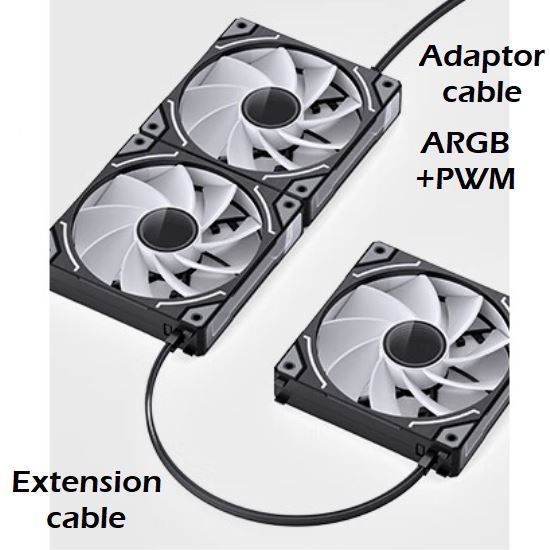 Jonsbo cable adaptor building block fans ZF-120 ZG-120 ZH-120 ฯลฯ ...