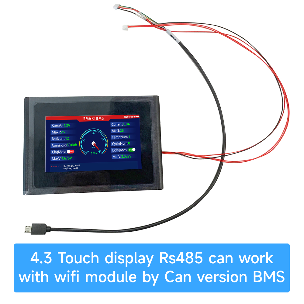 Rs485 CAN การสื่อสารสาย 100balance BMS อุปกรณ์เสริม WIFI + จอแสดงผลแชร์สาย UART + CAN/485 อินเท ...