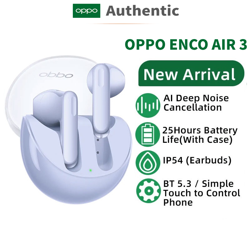 Oppo ENCO Air 3 TWS หูฟังไร้สาย บลูทูธ เอียร์บัด AI ตัดเสียงรบกวน หูฟังไร้สาย บลูทูธ สําหรับ ...
