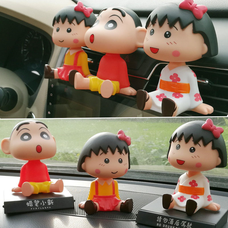 12 ซม.ใหม่ Crayon Shin-chan รถเขย่าหัว Auto ภายใน Kawaii ตกแต่งโต๊ะ BobbleHead รุ่นของเล่นตุ๊กตา ...