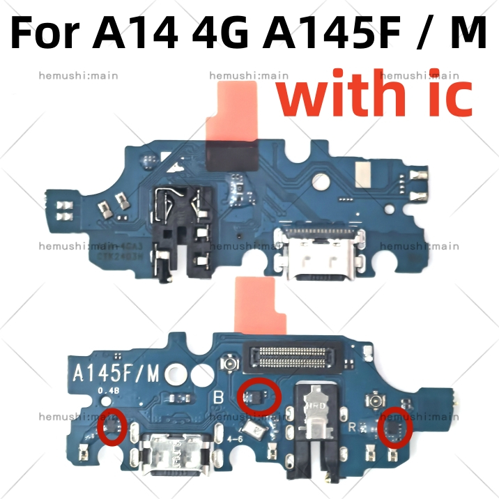 Usb ชาร์จพอร์ตสําหรับ Samsung A14 4G A145F A145M เมนบอร์ด flex พอร์ต ...
