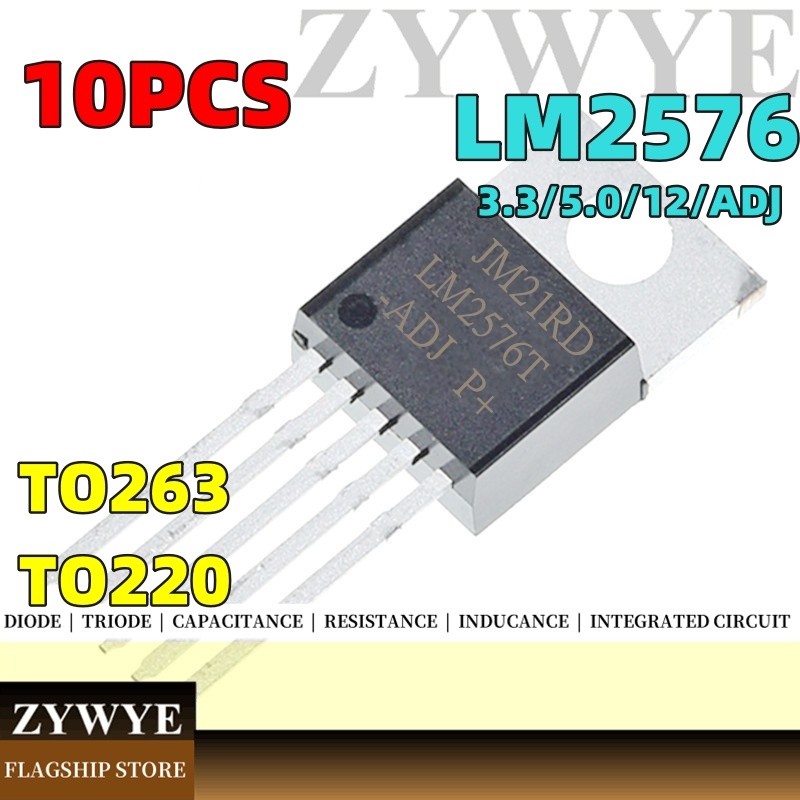 10pcs LM2576 เครื่องปรับแรงดันไฟฟ้า Buck ชิป IC LM2576S-3.3 LM2576S-5.0 LM2576S-12 LM2576S-ADJ ...