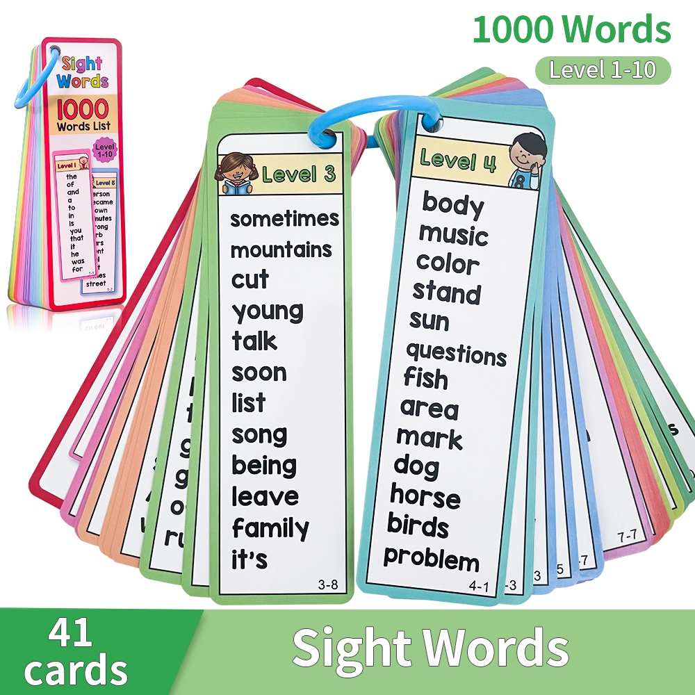 41cards Sight Words Flashcards Learning Reading Memory Training ...