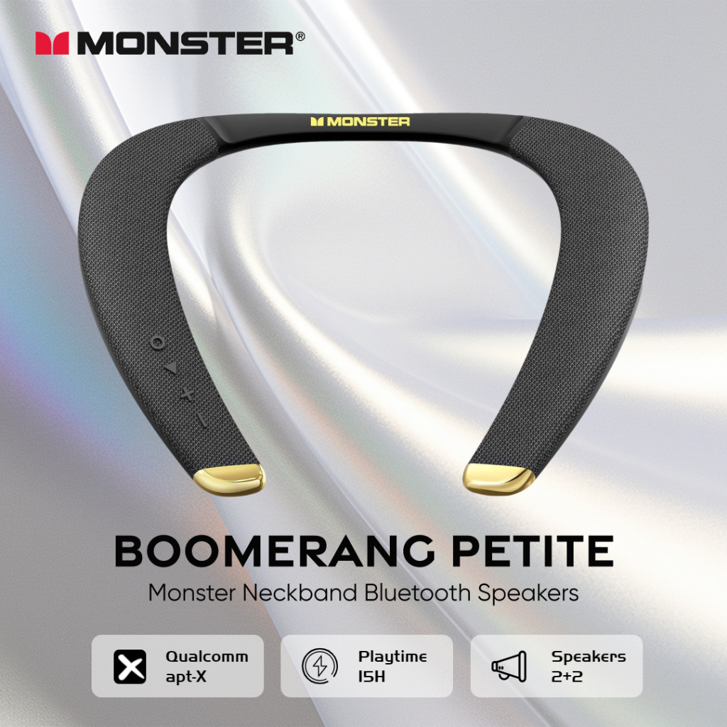 Monster Boomerang Petite ลําโพงบลูทูธแบบคล้องคอ Hi Res Qualcomm aptx ...