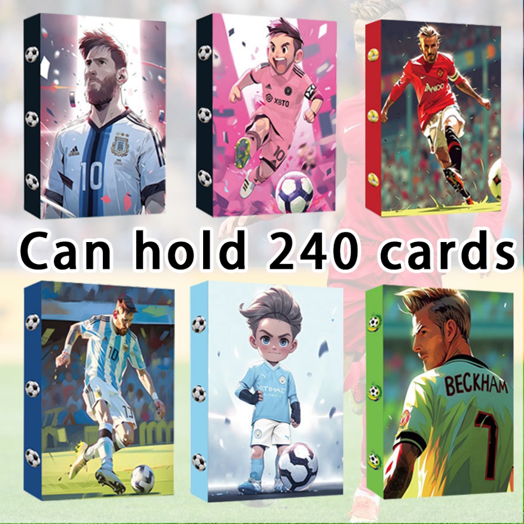 football album Messi/Neymar/CR7 หนังสือการ์ดฟุตบอล Can hold 240 cards ...