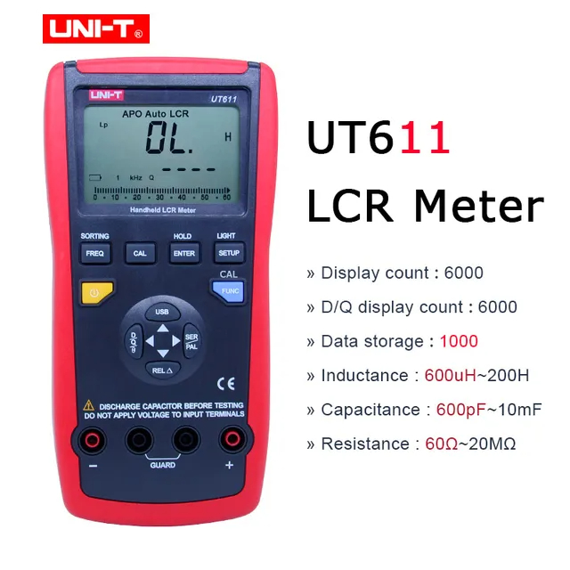 Uni-t Digital LCR Meter Induction Capacitance Resistance Meter อินเทอร ...
