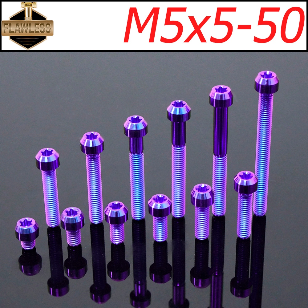 Flawless-ti M55-50mm Gr5 Titanium Bolt Switch Bolt Honda Forza 350 ...