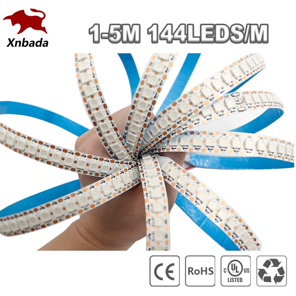 Ws2812b SMD 5050 RGBIC ไฟ LED Strip 144Led/m พิกเซลแอดเดรสสมาร์ทเทปแสง ...