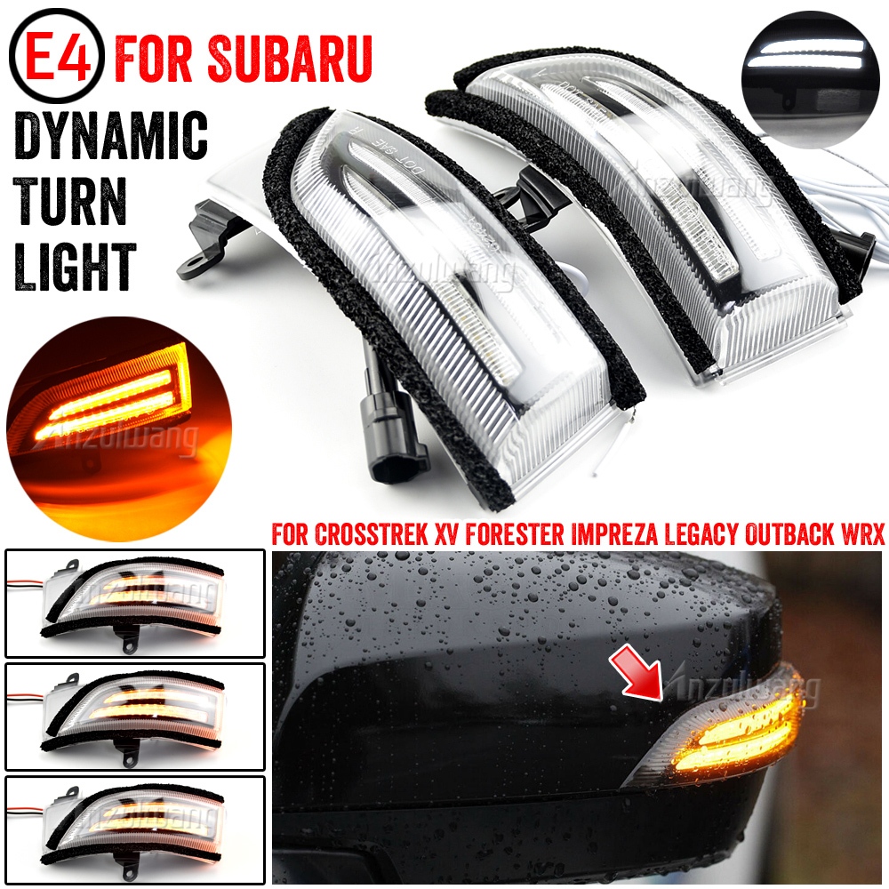 2 ชิ้นแบบไดนามิก Blinker LED สําหรับ Subaru Forester 2014 2018 Outback ...