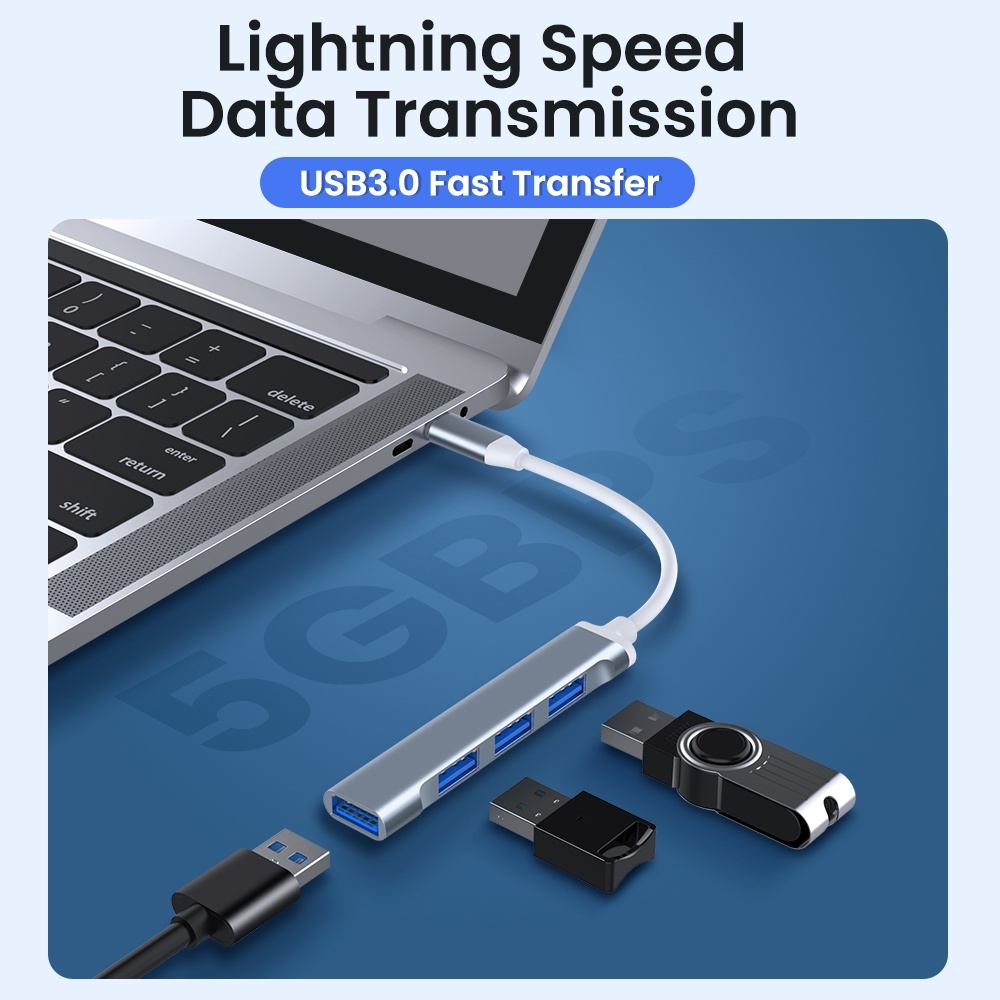 2024 USB extender คอมพิวเตอร์หนึ่งถึงสาม Typec docking station มัลติฟั ...