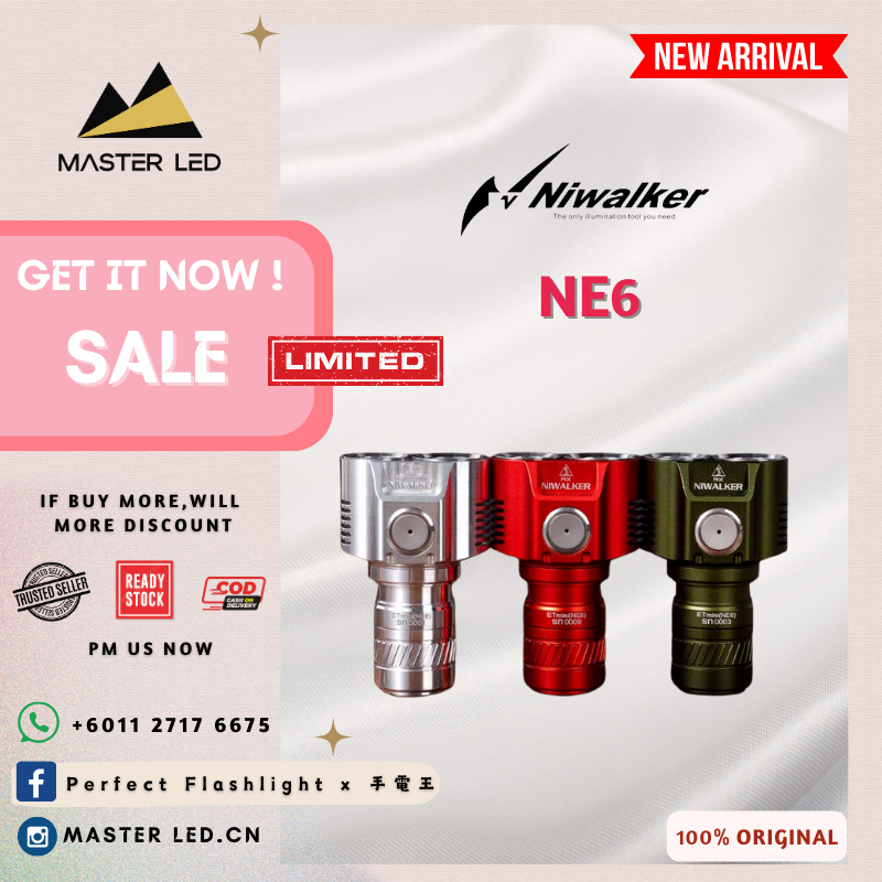 ไฟฉายที่สมบูรณ์แบบ NIWALKER ETmini NE6 CW & NW TYPE-C ชาร์จใหม่ได้ ...