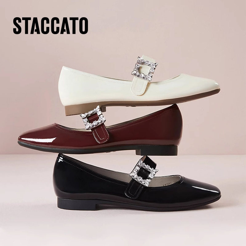 Staccato Mary Jane Ballet Flats รองเท้าแมรี่เจน ส้นแบน นิ้วเท้าเหลี่ยม ...