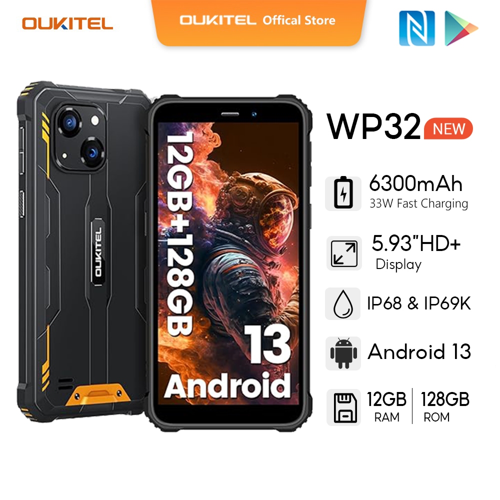 [LOCAL STOCK] OUKITEL WP32 12GB+128GB 6300mAh Android 13 IP68/IP69K ...