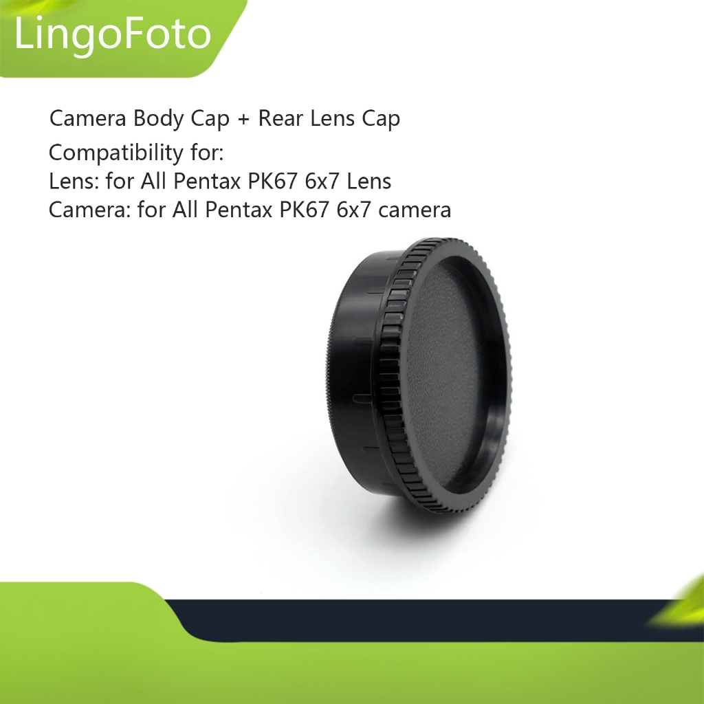 ฝาครอบตัวกล้อง + ฝาครอบเลนส์ด้านหลังสําหรับ Pentax 67 6x7 PK67 Mount ...