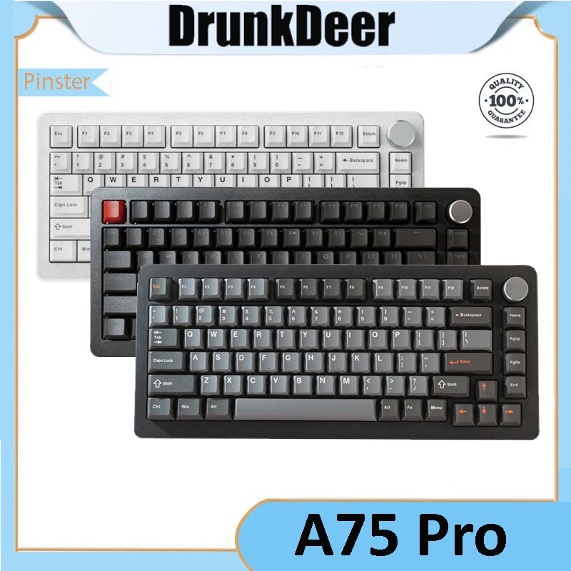 มีสินค้าในสต๊อกคีย์บอร์ดเชิงกลสวิตช์แม่เหล็ก Rgb แบบมีสายDrunkDeer A75 Pro | Shopee Thailand