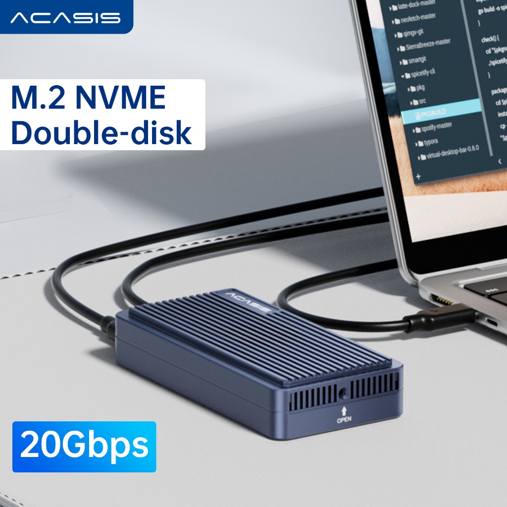 Acasis USB3.2 20Gpbs M.2 NVMe SSD Dual Hard Disk Case 2/4Bay M.2 NVMe ...